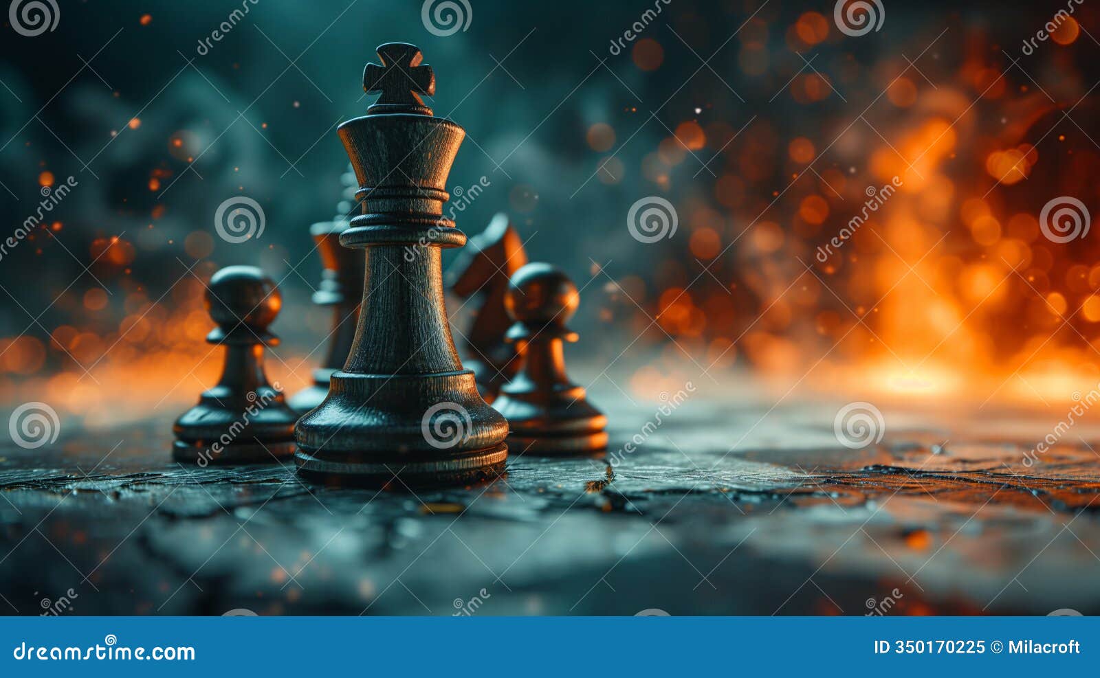 Battle on a Chess Board As a Metaphor for Human Battles Stock ...