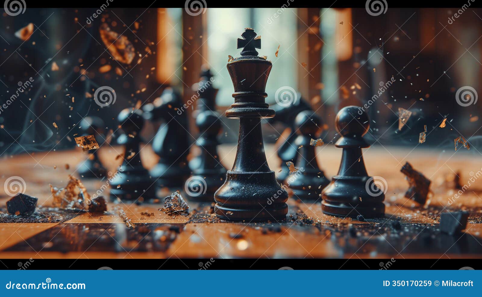 Battle on a Chess Board As a Metaphor for Human Battles Stock ...