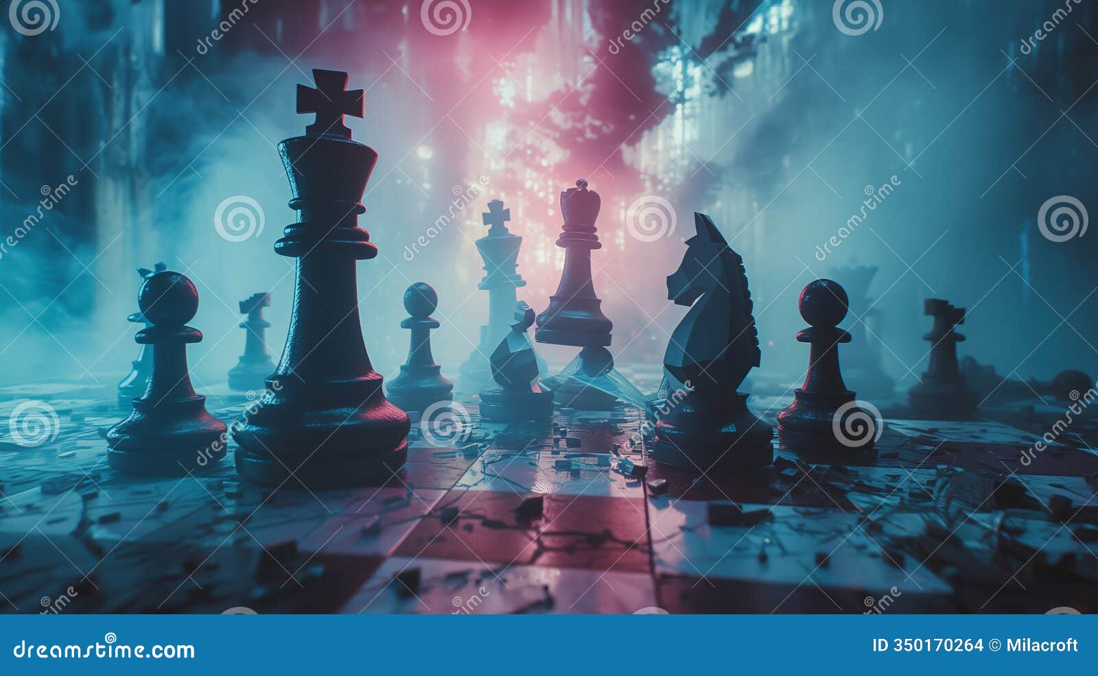 Battle on a Chess Board As a Metaphor for Human Battles Stock ...
