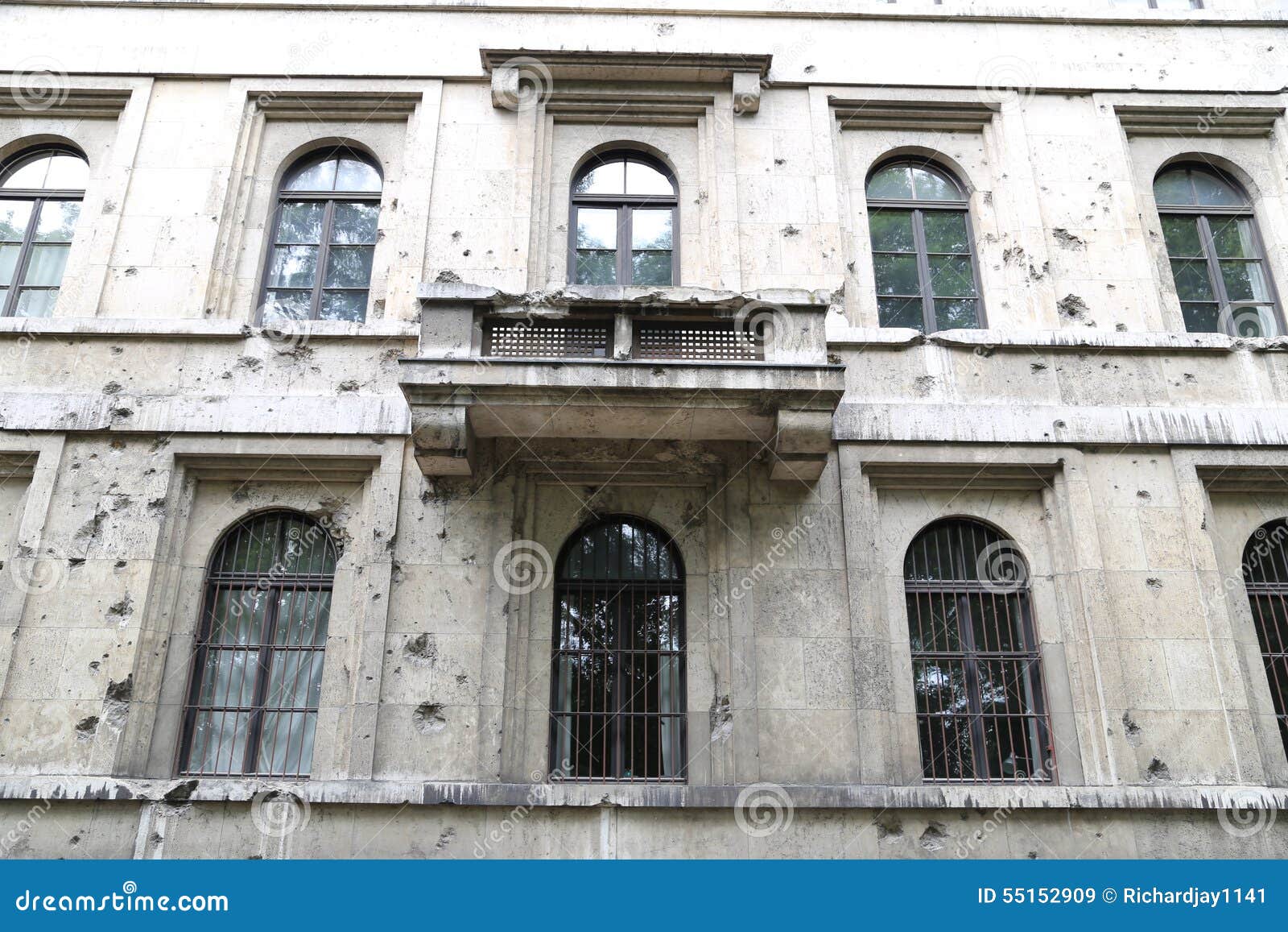 Battle Damaged Building stock image. Image of missile - 55152909