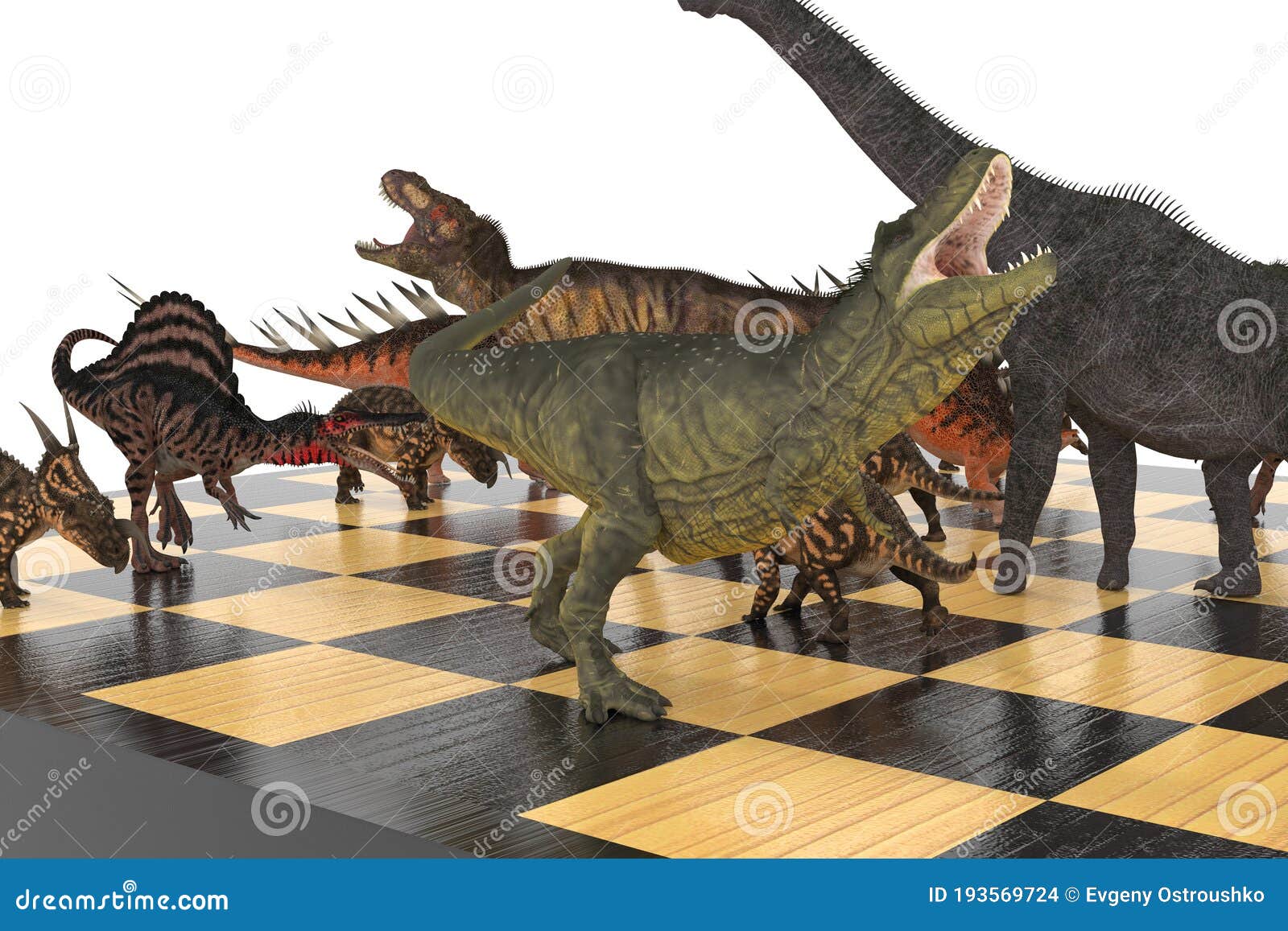 Battle Dinosaurs Vector Illustration | CartoonDealer.com #53557152