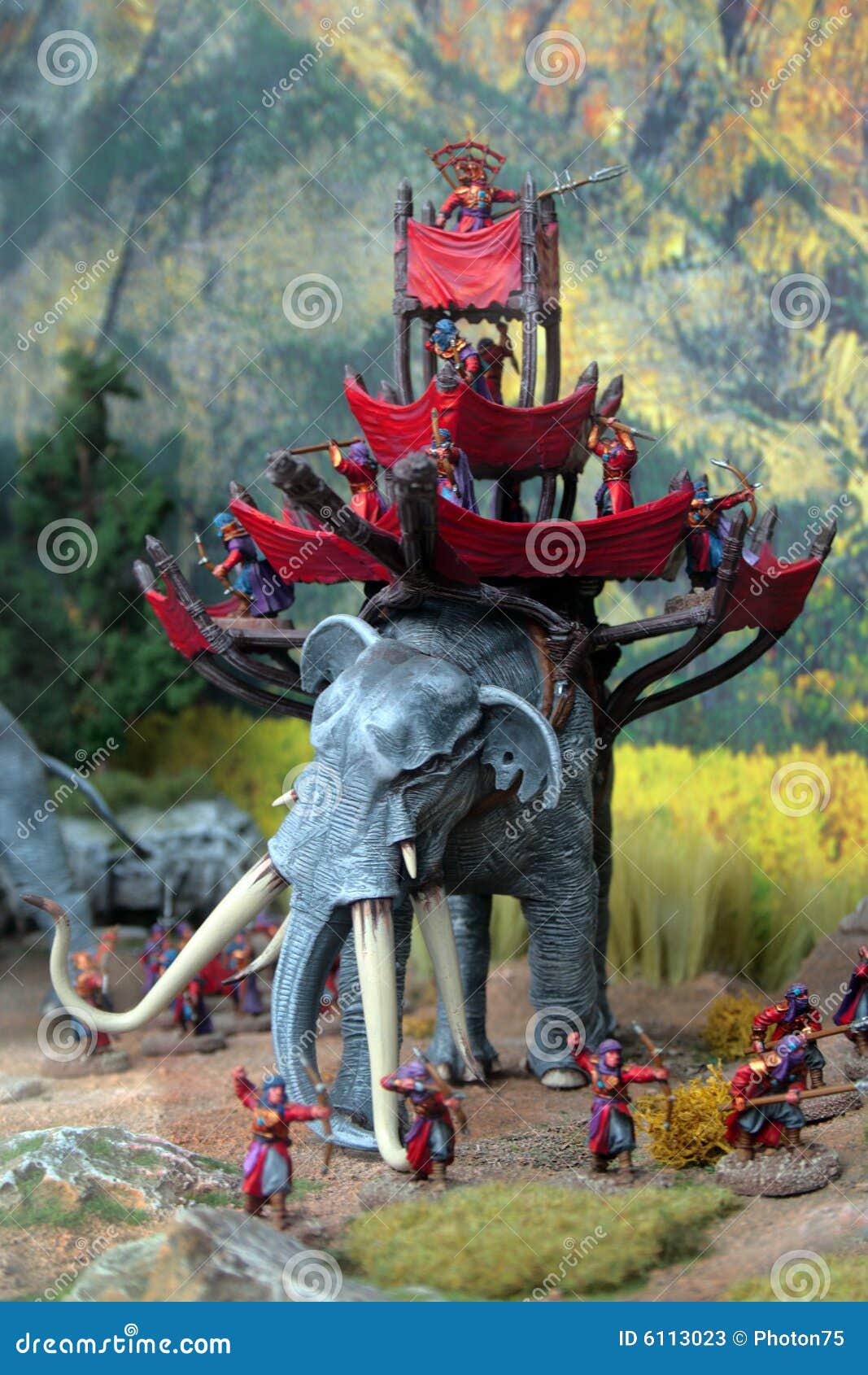 Battle elephant stock image. Image of people, plastic - 6113023