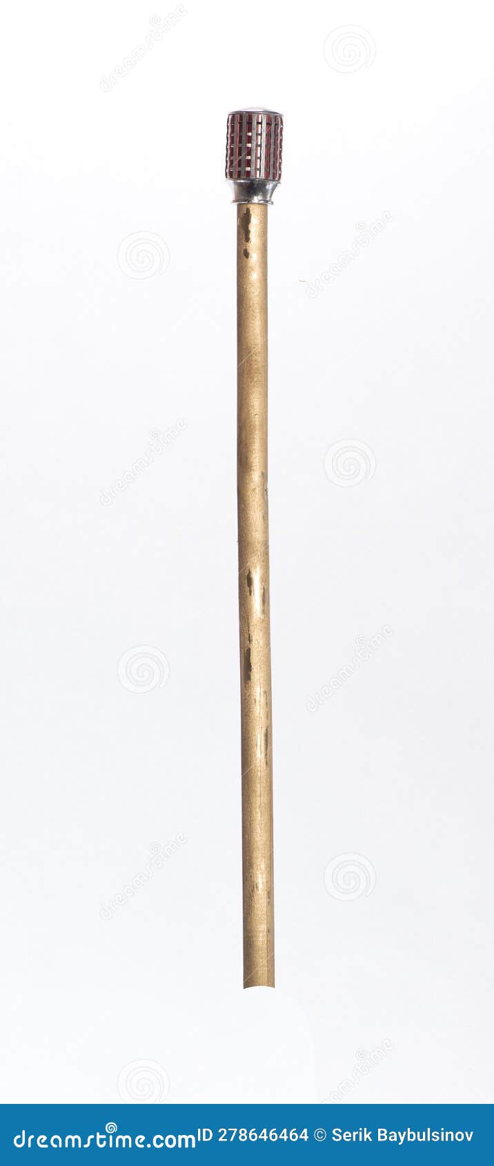 Golden Magic Staff on a White Background Stock Photo - Image of vintage ...