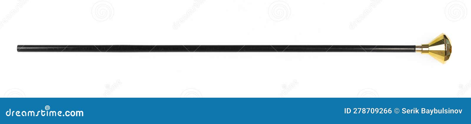 Golden Magic Staff on a White Background Stock Photo - Image of stick ...