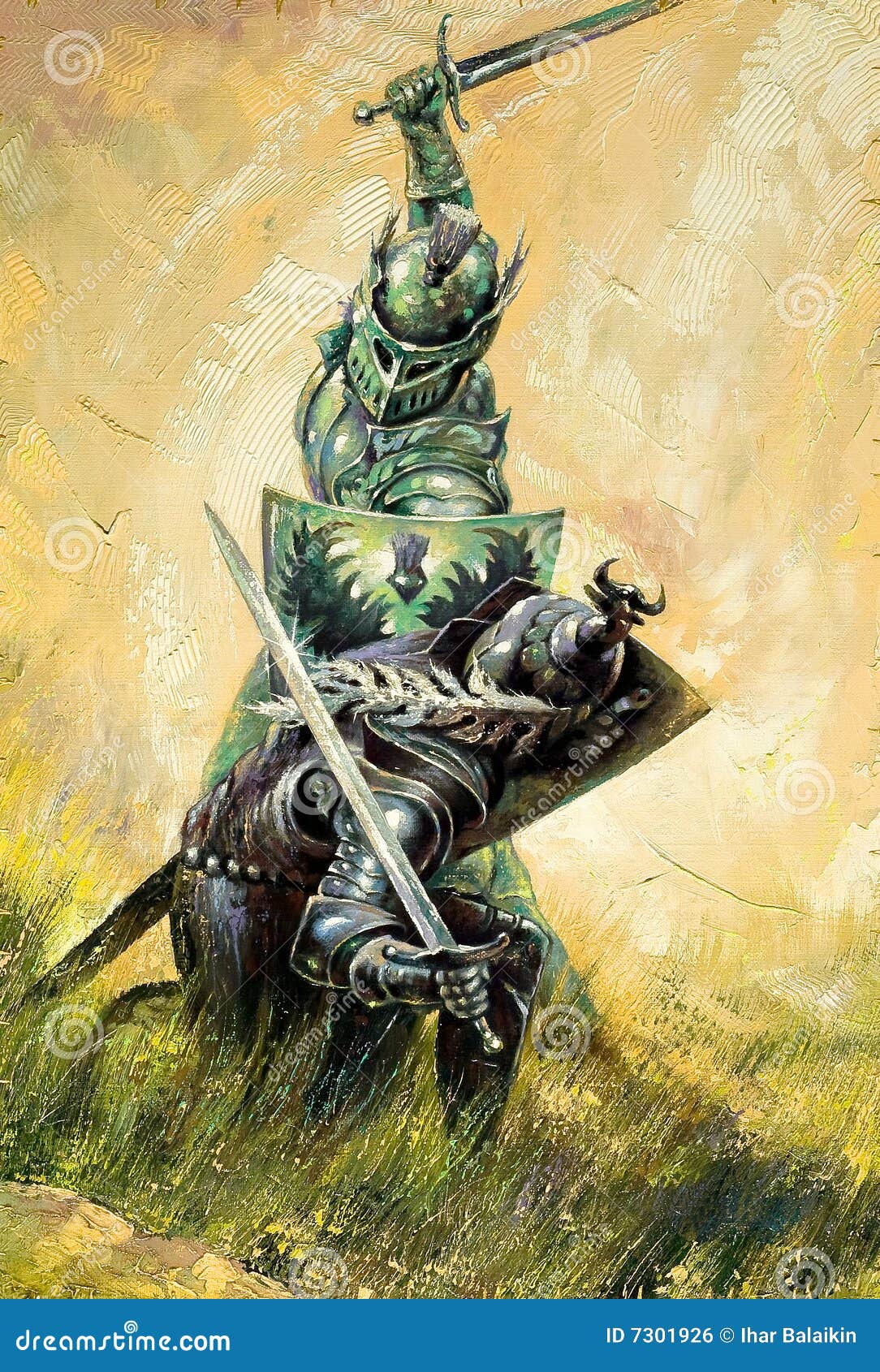 Knight Battle Painting