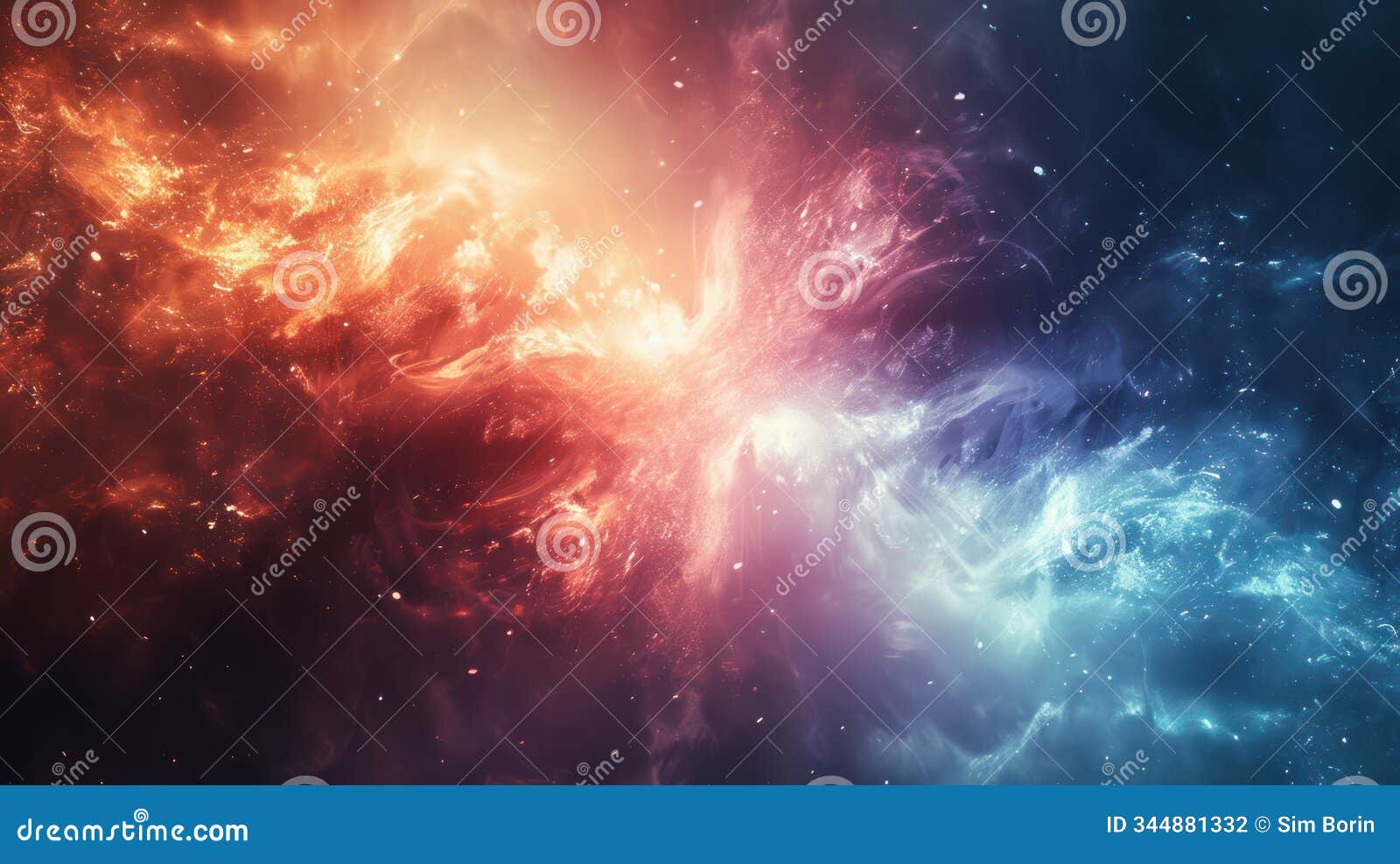 Battle between Light and Dark Forces in an Abstract Stock Illustration ...