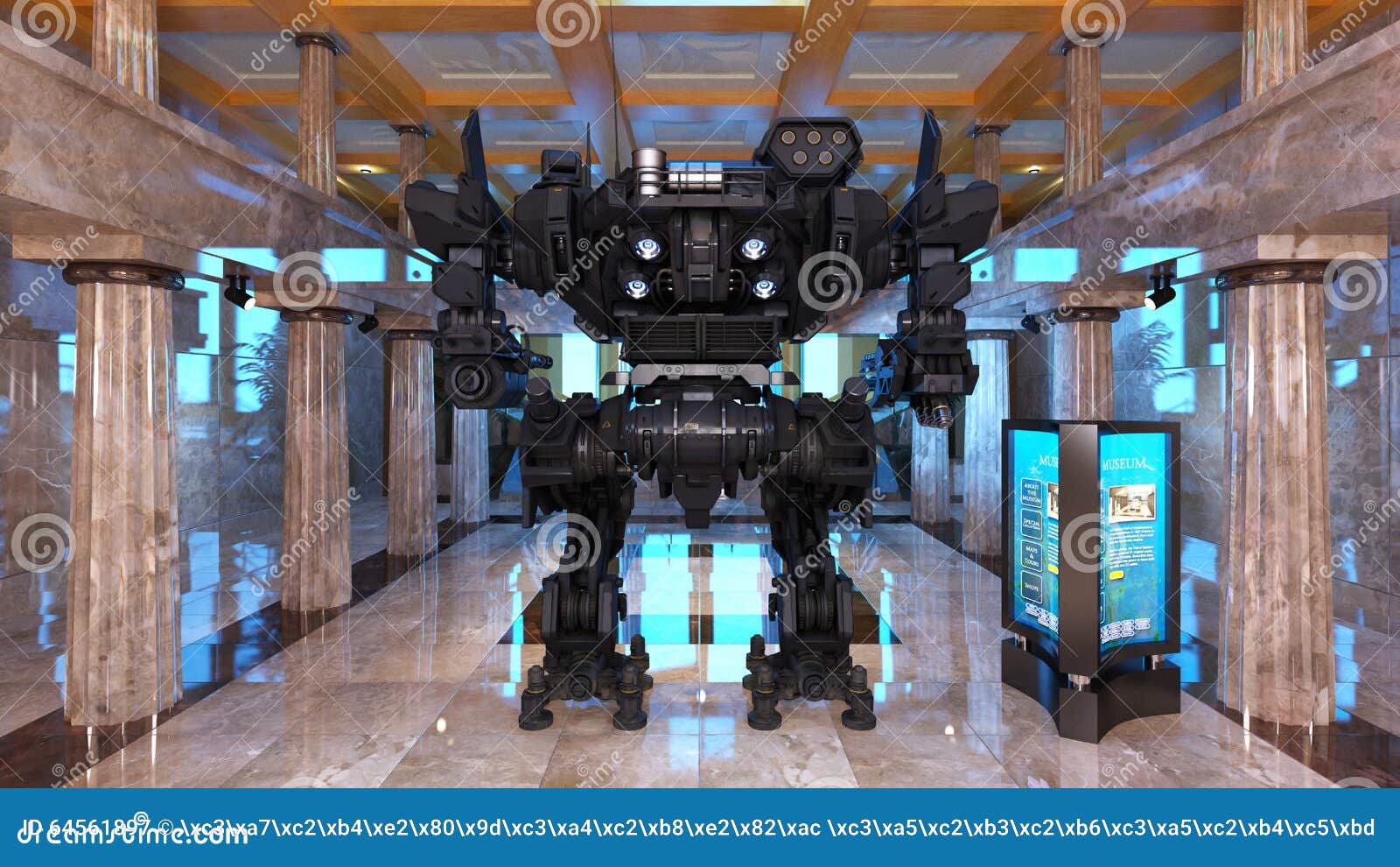 Battle robot stock illustration. Illustration of cannonball - 64561897