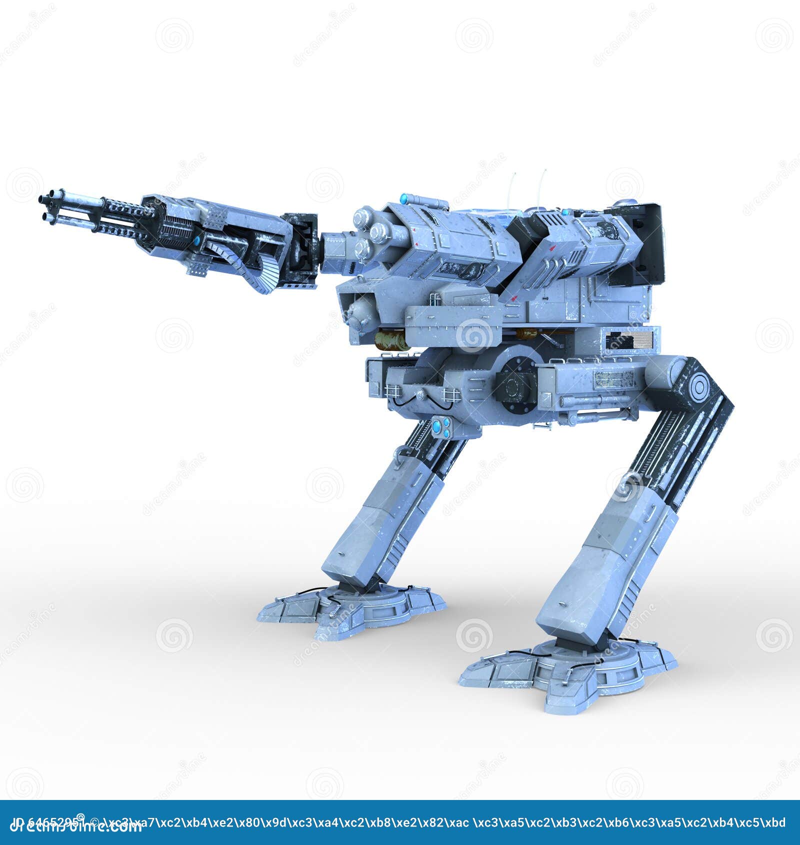 Battle robot stock illustration. Illustration of weapon - 64652951