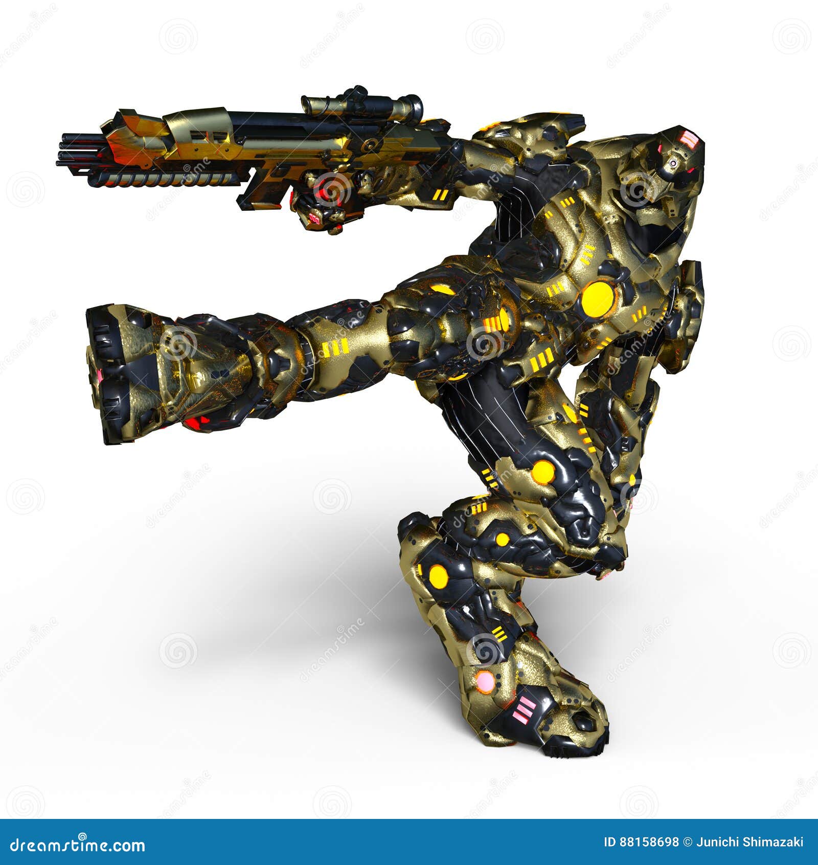 Battle robot stock illustration. Illustration of military - 88158698