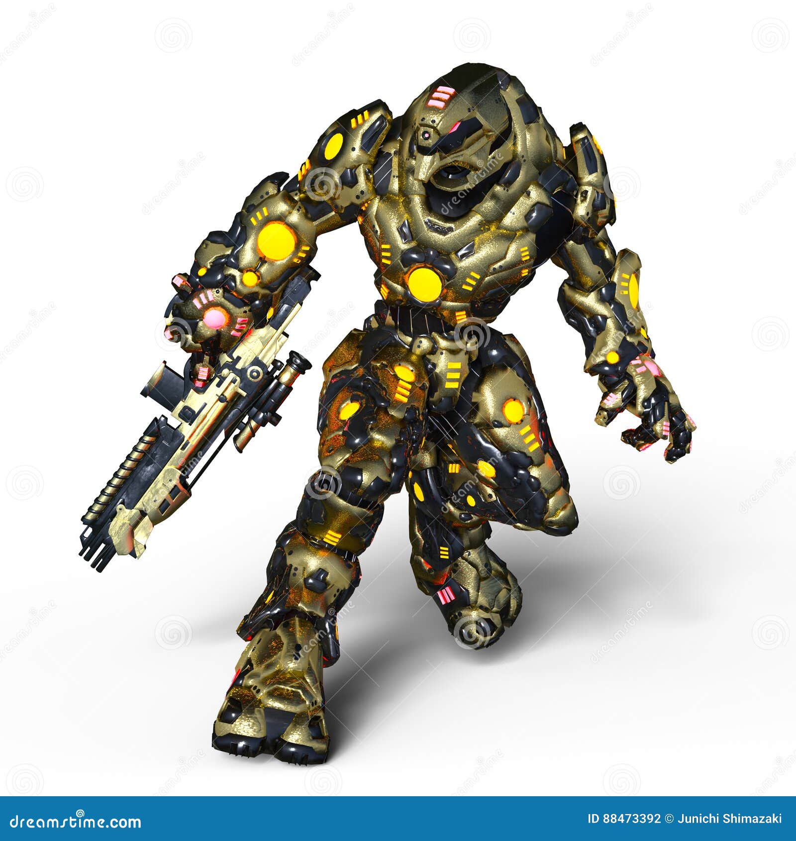 Battle robot stock illustration. Illustration of cannonball - 88473392