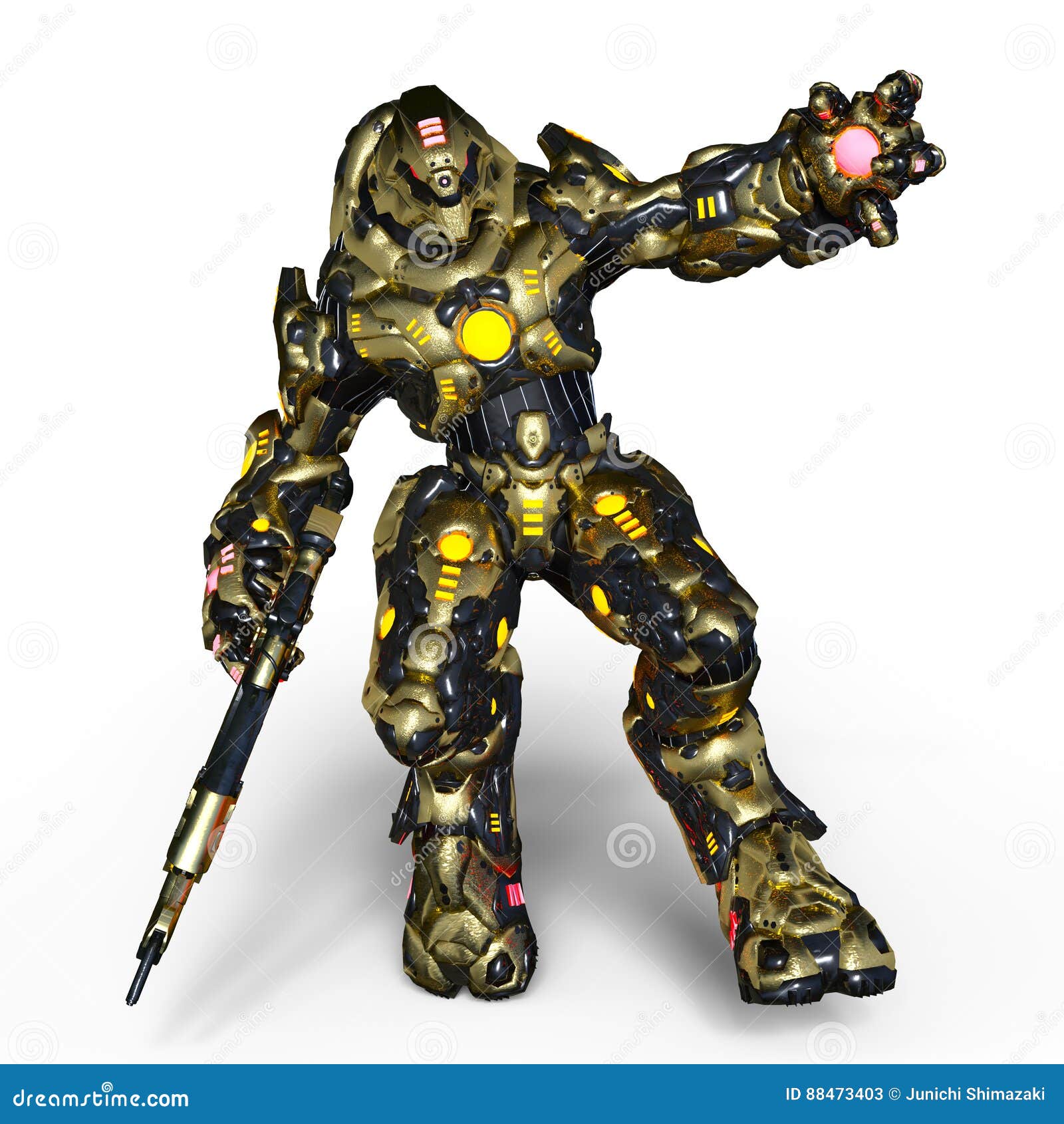 Battle robot stock illustration. Illustration of weapon - 88473403
