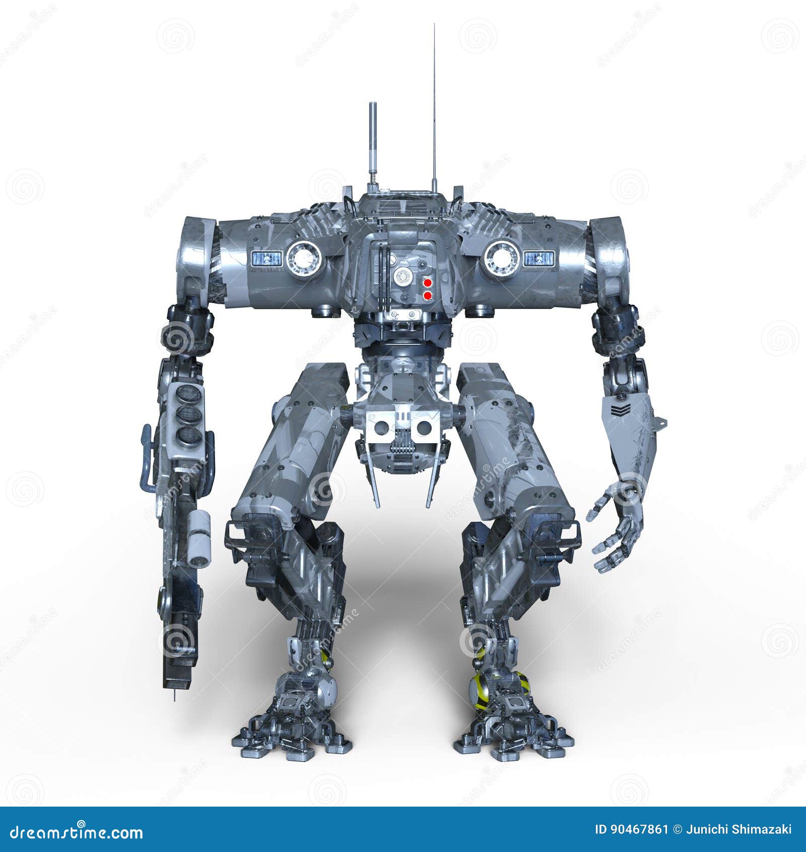 Battle robot stock illustration. Illustration of cannonball - 90467861