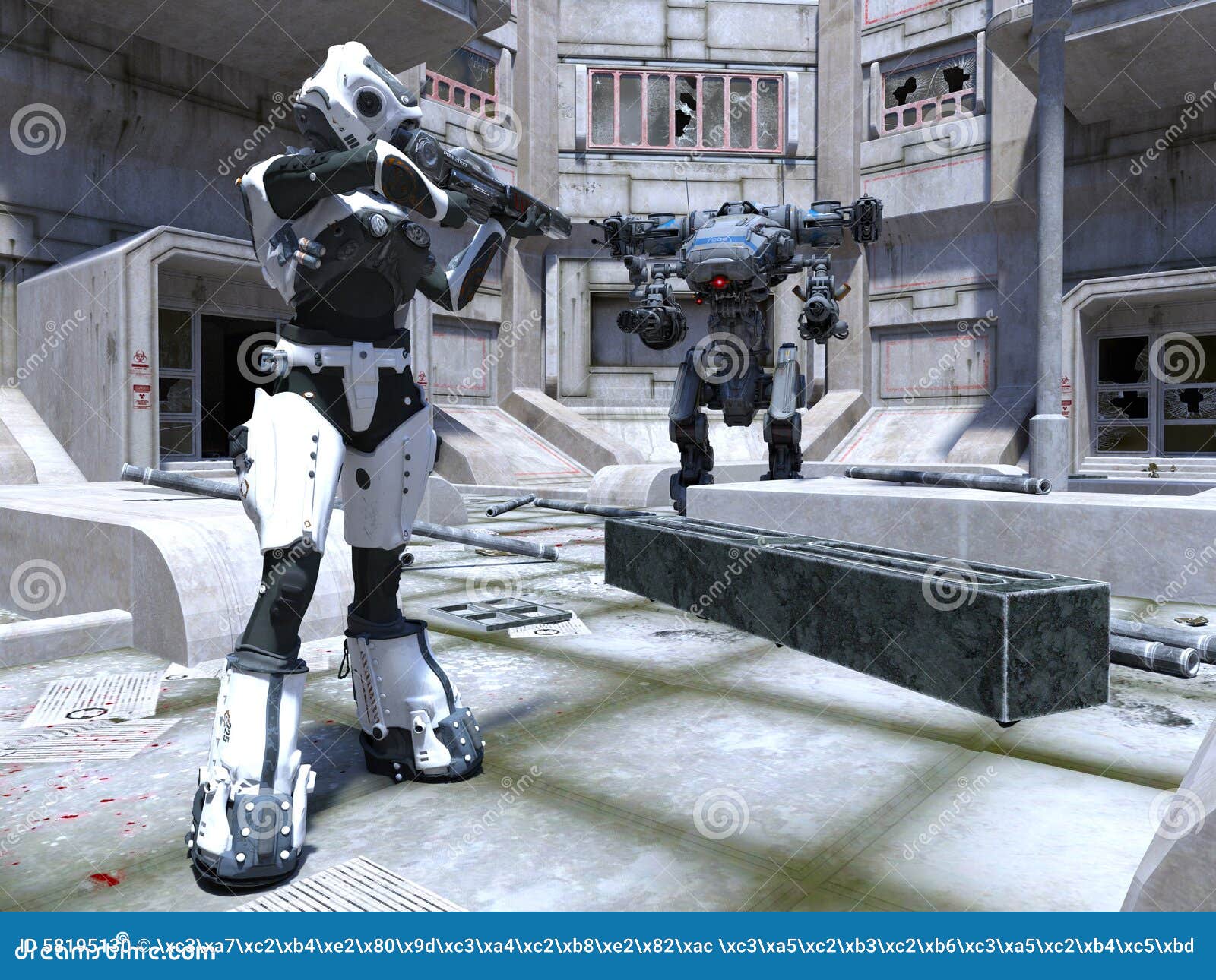 Battle robot stock photo. Image of affairs, sculpture - 58195130