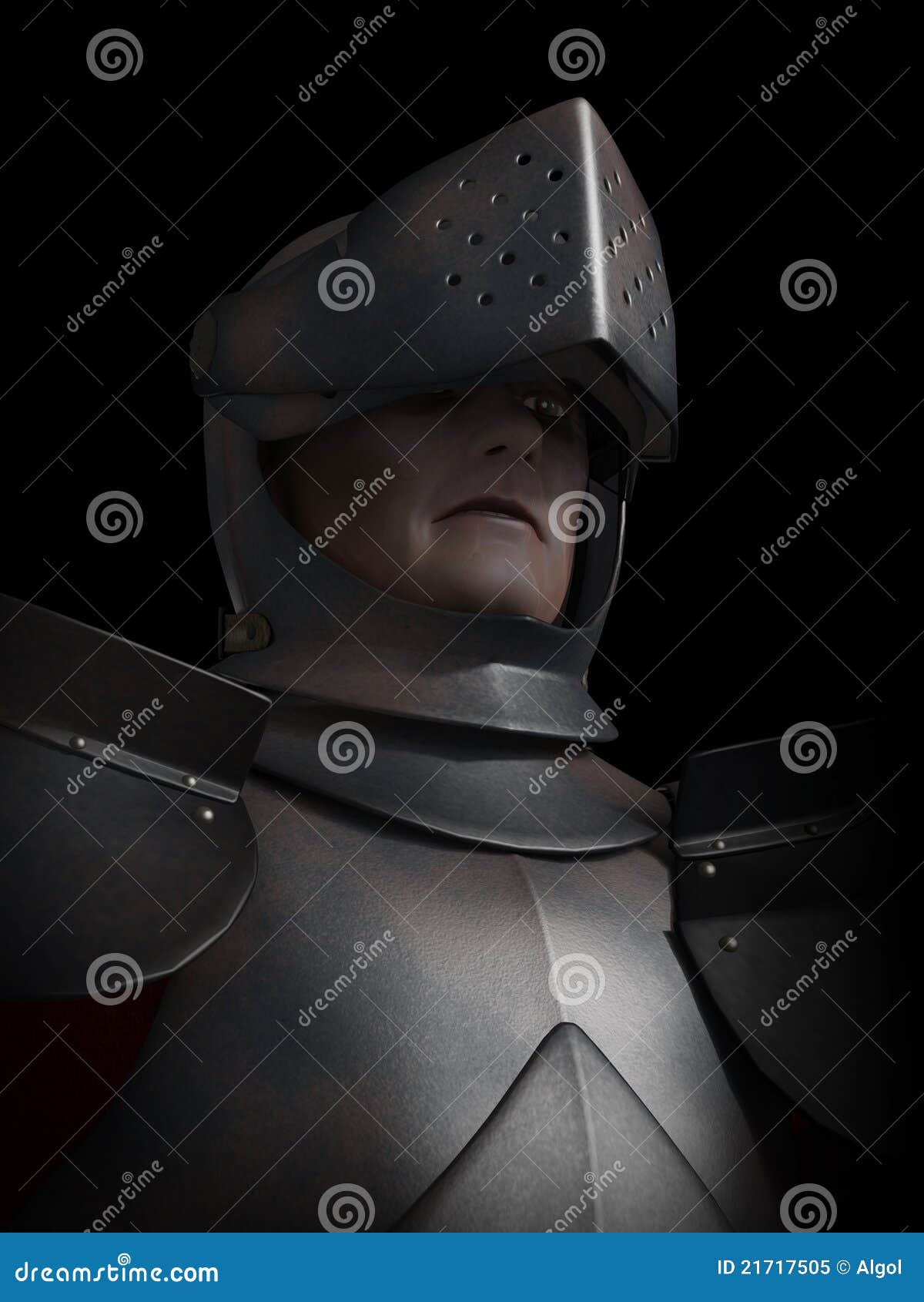 Battle Scarred Knight Portrait Stock Illustration - Illustration of ...