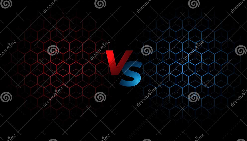 Battle Screen Versus Vs Background Template Design Stock Vector ...