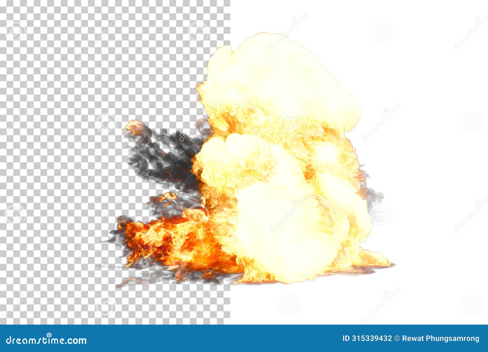 Battle Ship Muzzle Flash on Transparent Background Stock Photo ...