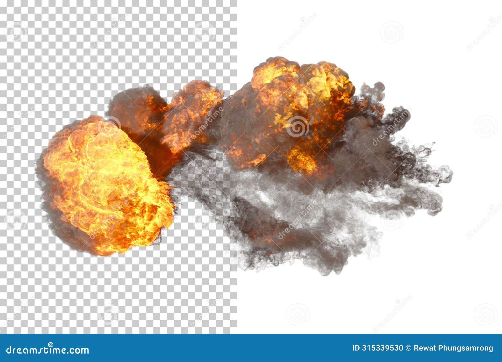 Battle Ship Muzzle Flash on Transparent Background Stock Photo ...