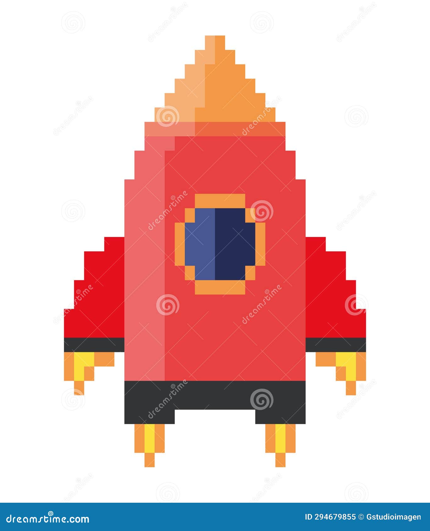 Battle Ship Pixels Red Design Stock Illustration - Illustration of ...