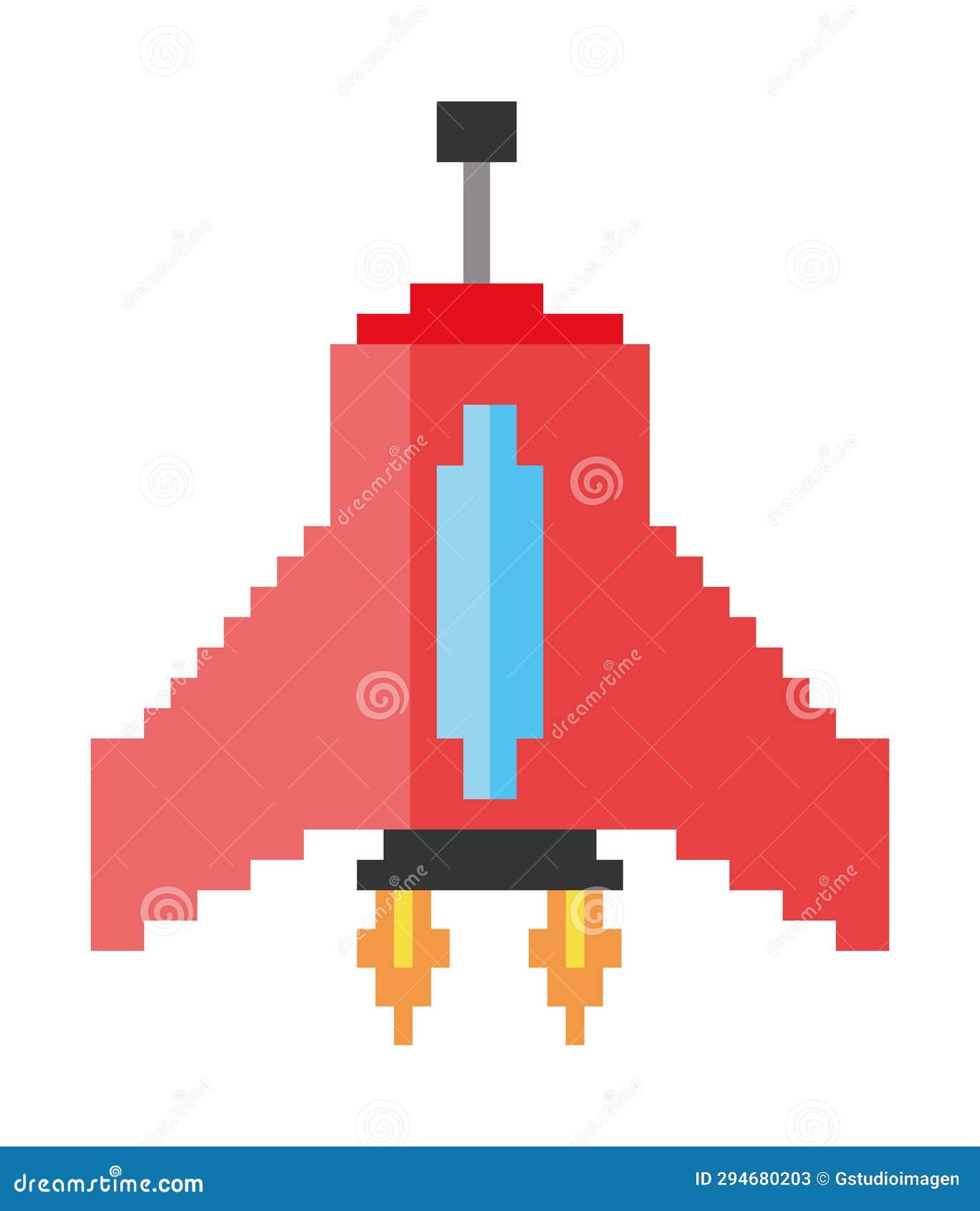 Battle ship pixels red stock vector. Illustration of isolated - 294680203