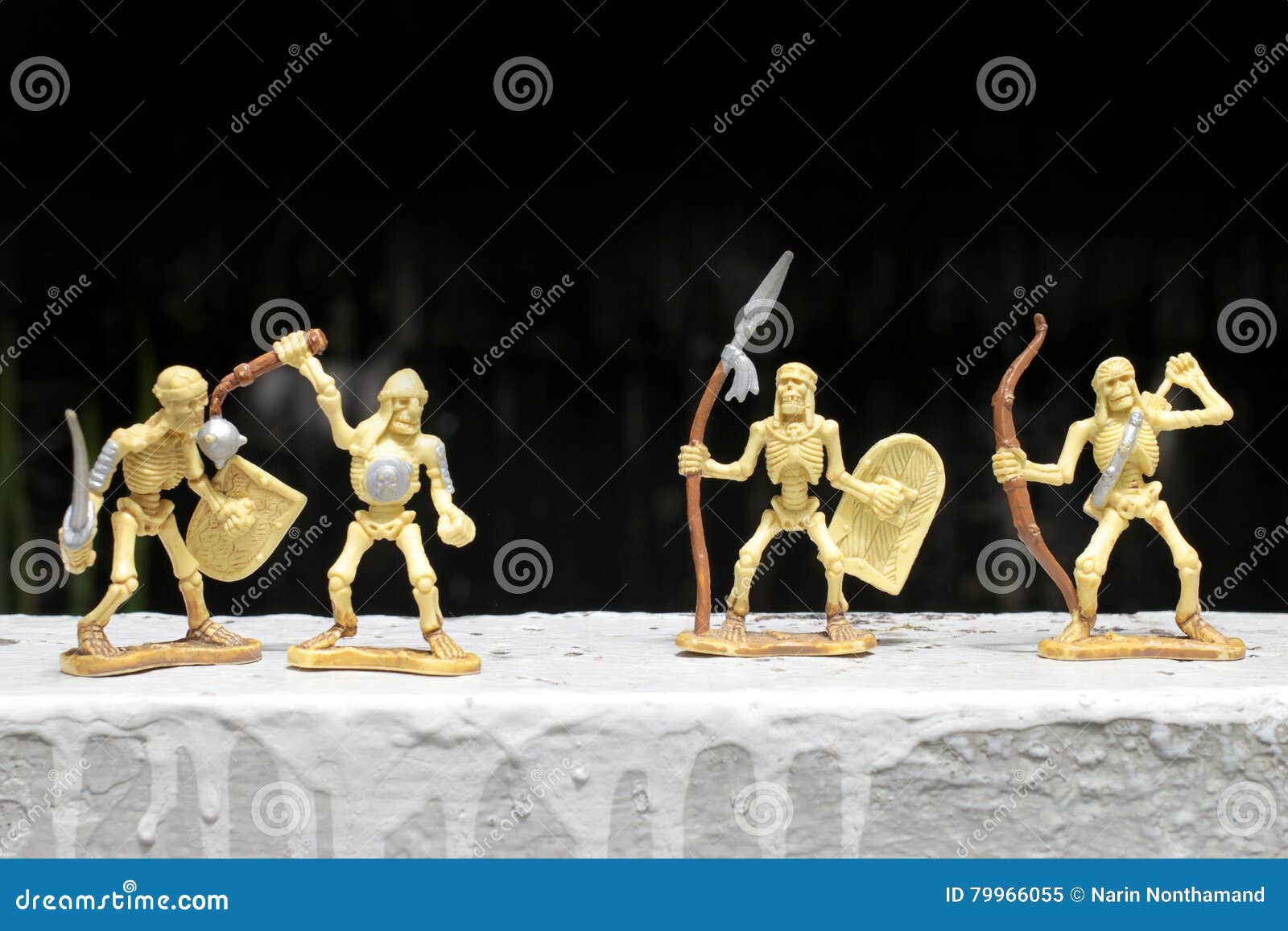 Battle Skeleton in Night Time, Still Life Style Stock Image - Image of ...