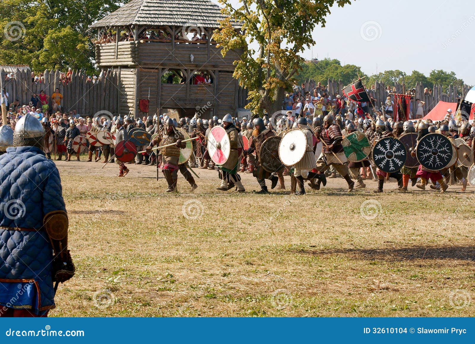 Battle of Slavs and Vikings Editorial Stock Image - Image of historical ...