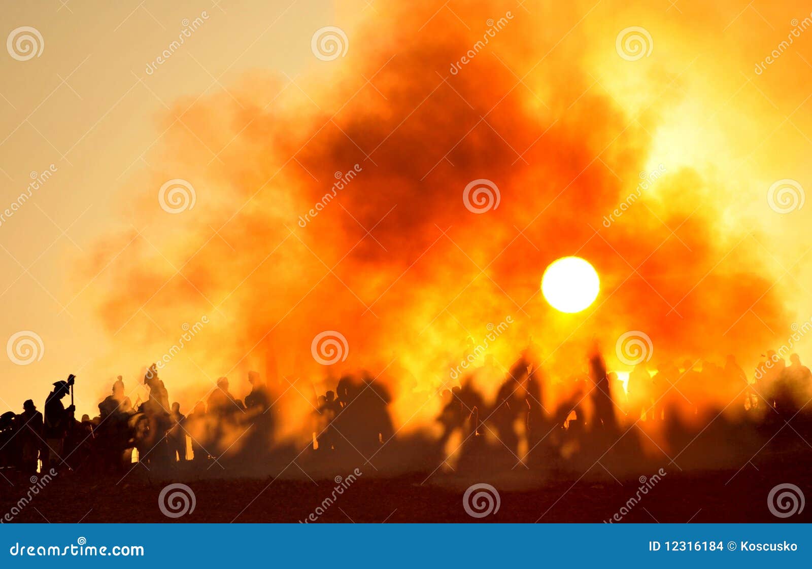 The battle with sun editorial stock image. Image of soldiers - 12316184