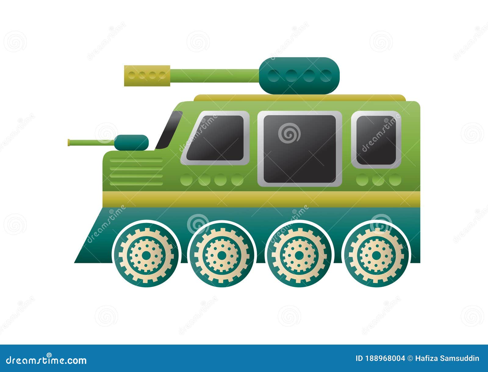 Battle Tank. Vector Illustration Decorative Design Stock Vector ...