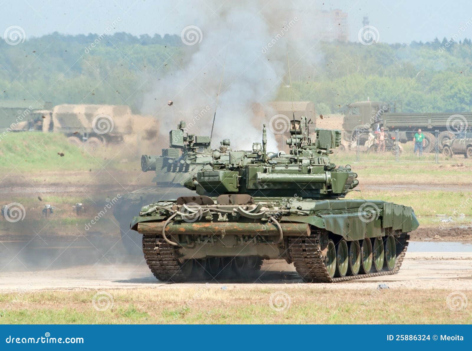 Battle Tanks Demonstrate Combat Editorial Stock Image - Image of modern ...