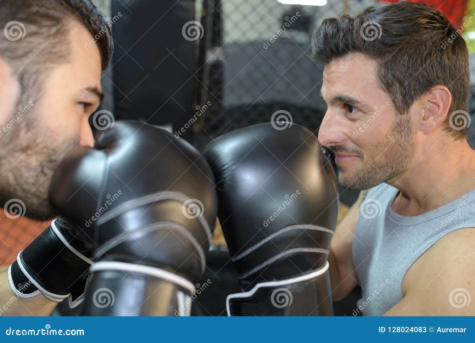 Battle of two boxers stock image. Image of combat, emotion - 128024083