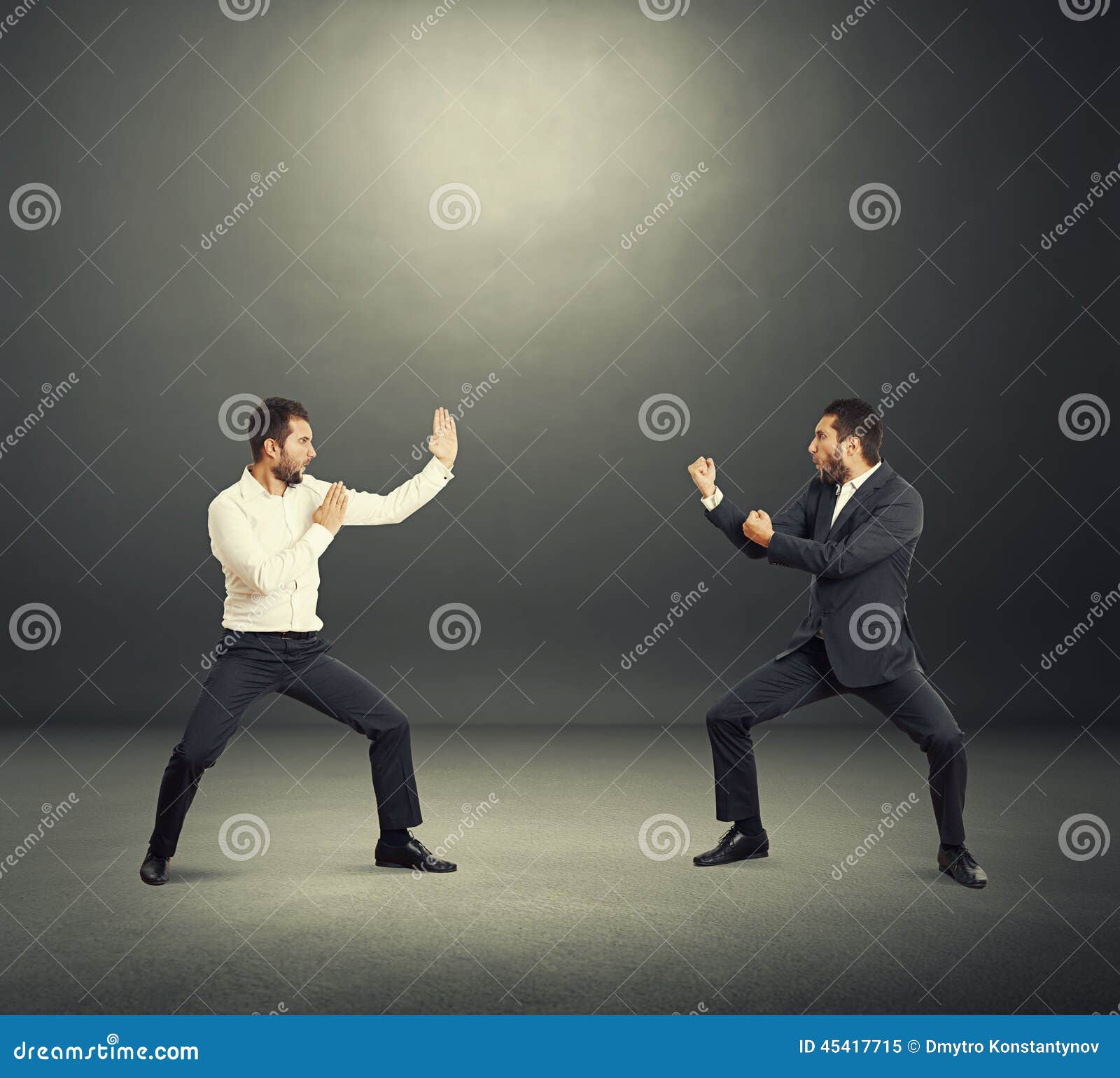 Battle between Two Businessmen Stock Image - Image of businessman ...