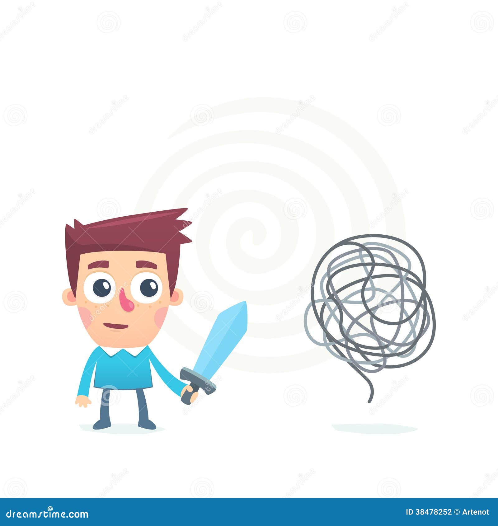 Battle with the unknown stock illustration. Illustration of problem ...