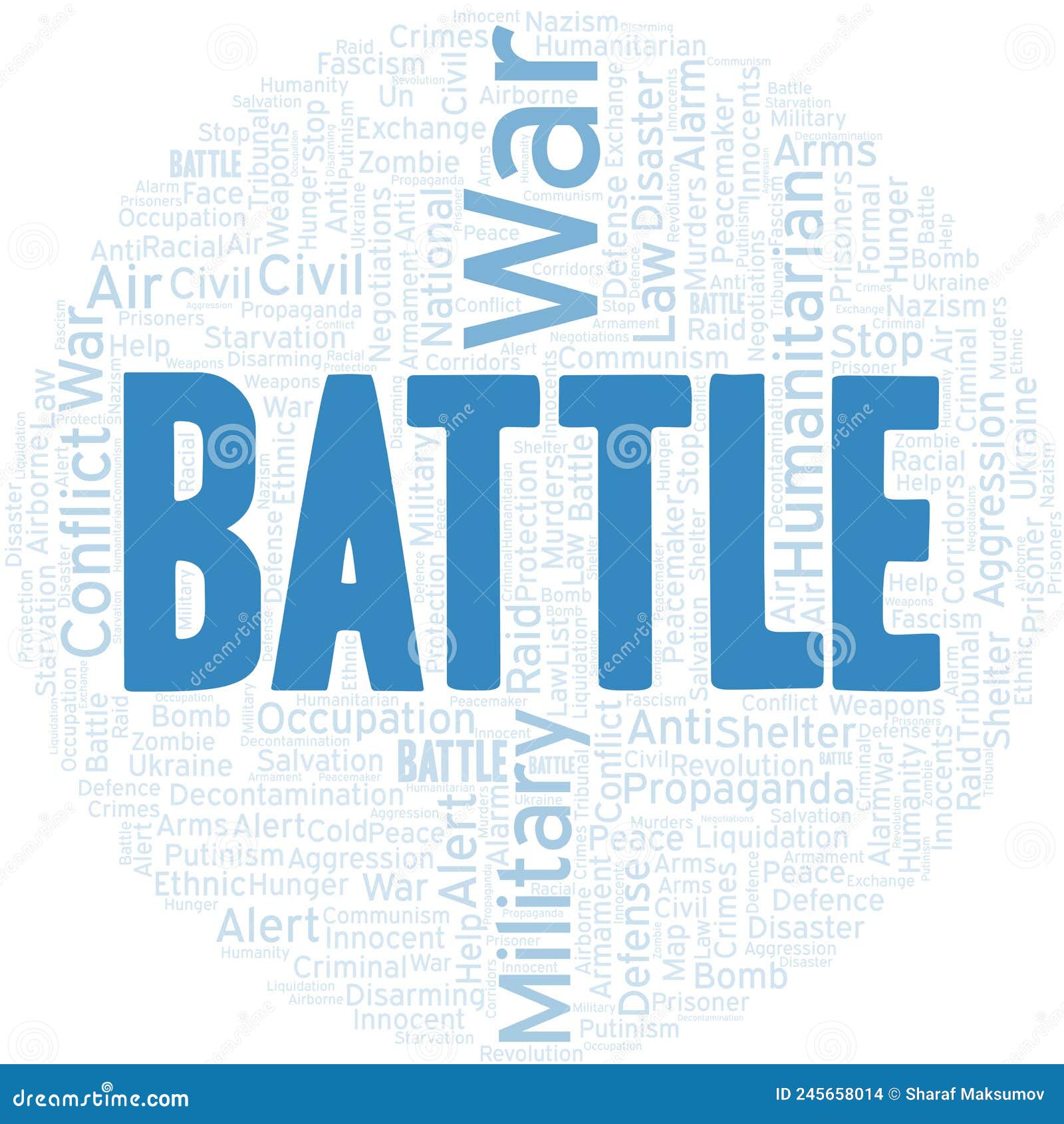 Battle Word Cloud. Vector Made with the Text only. Stock Vector ...
