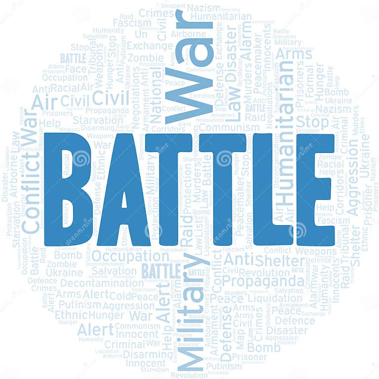 Battle Word Cloud. Vector Made with the Text only. Stock Vector ...