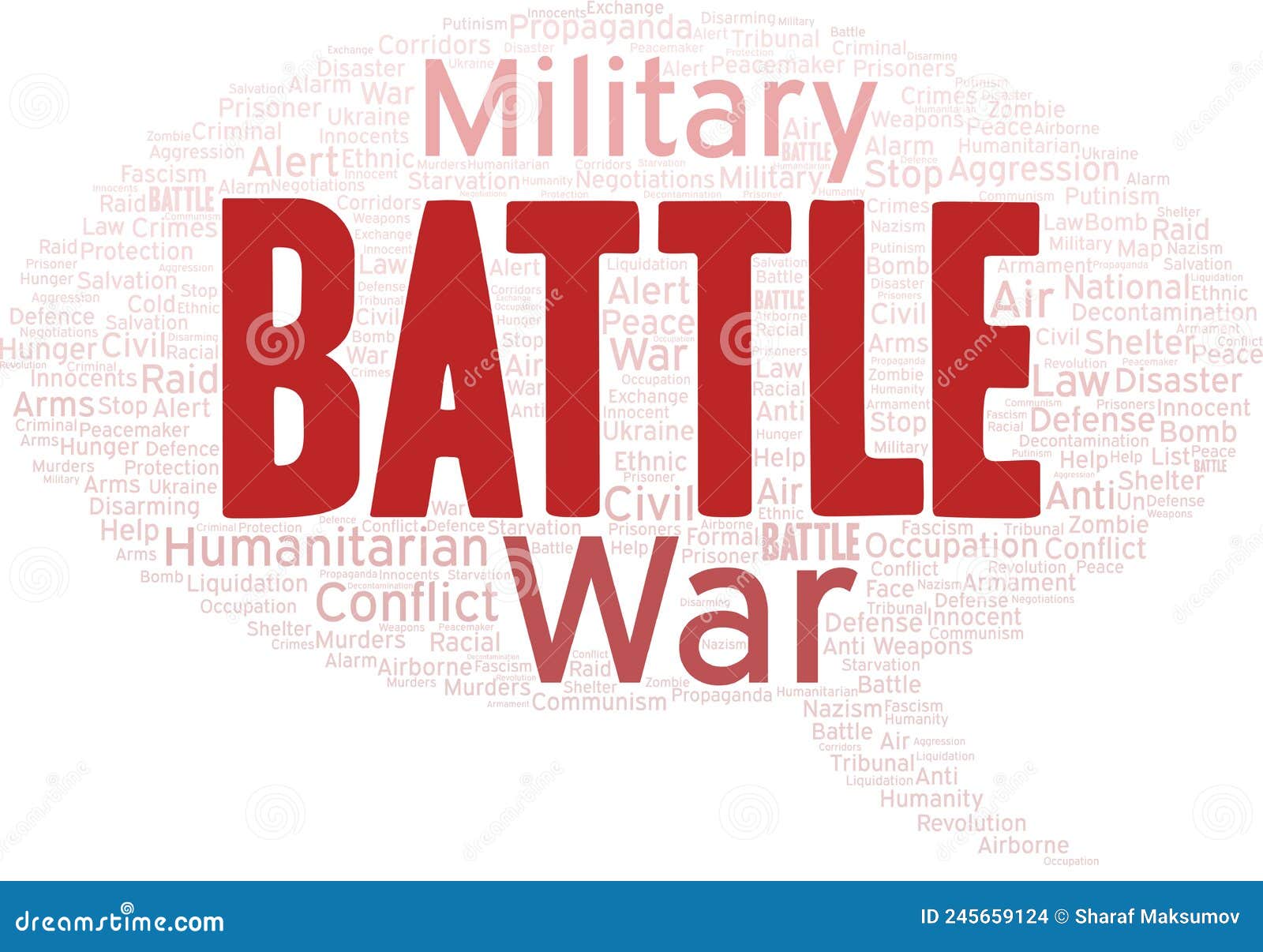 Battle Word Cloud. Vector Made with the Text only. Stock Vector ...
