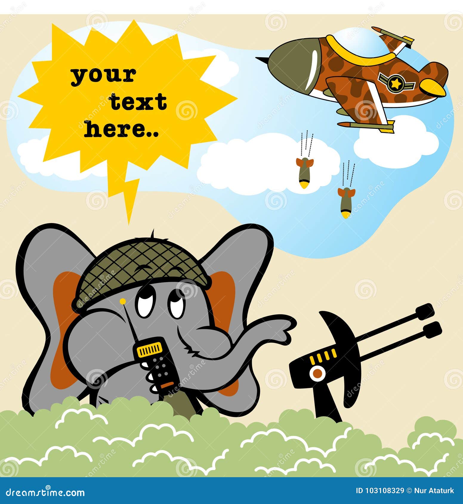 Battlefield cartoon vector stock vector. Illustration of cute - 103108329