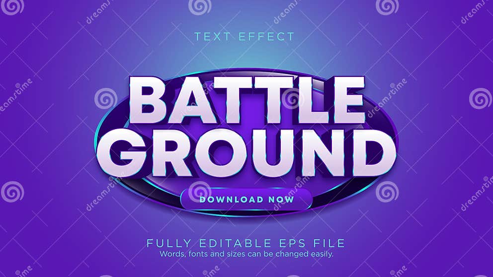 Battleground UI Button Text Effect Font Type Stock Illustration ...