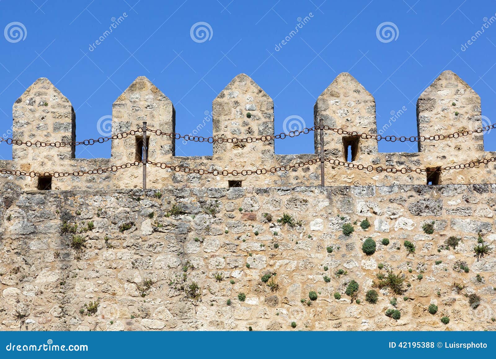 Battlement stock photo. Image of embrasure, medieval - 42195388