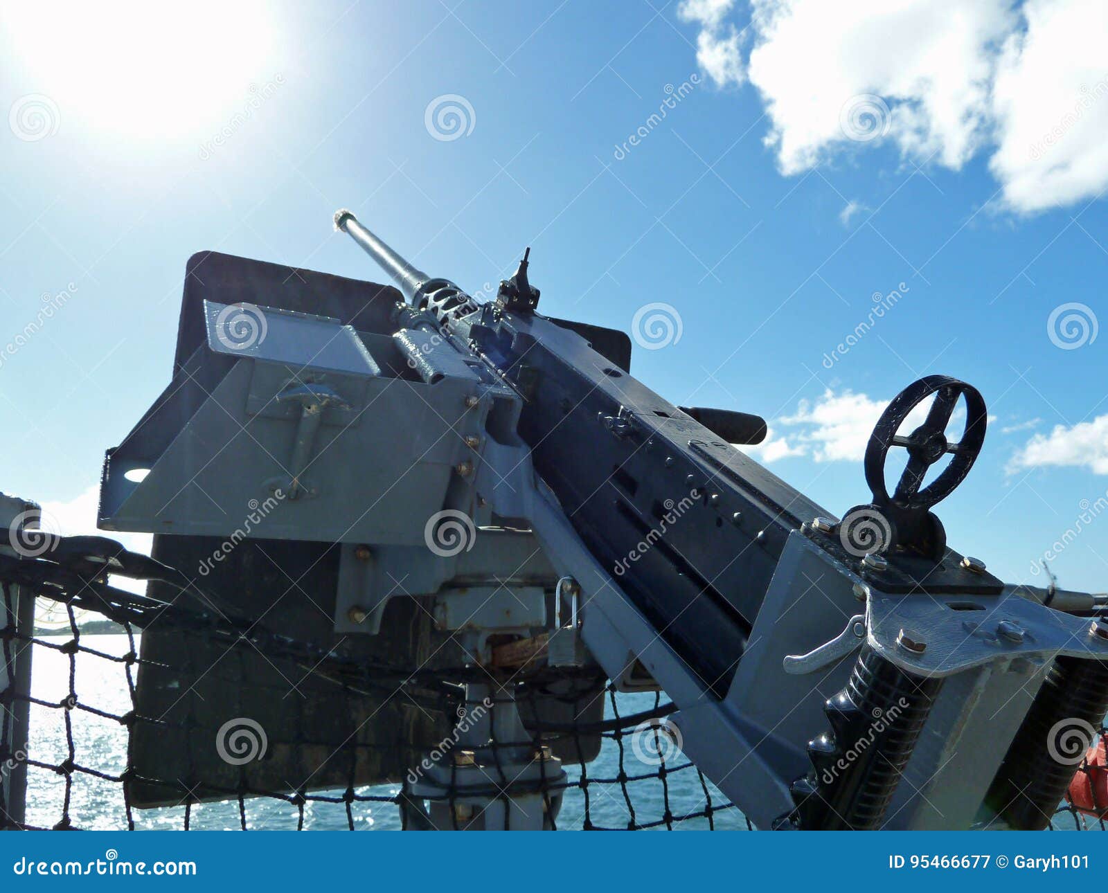 Battleship Machine Gun stock image. Image of boat, artillery - 95466677