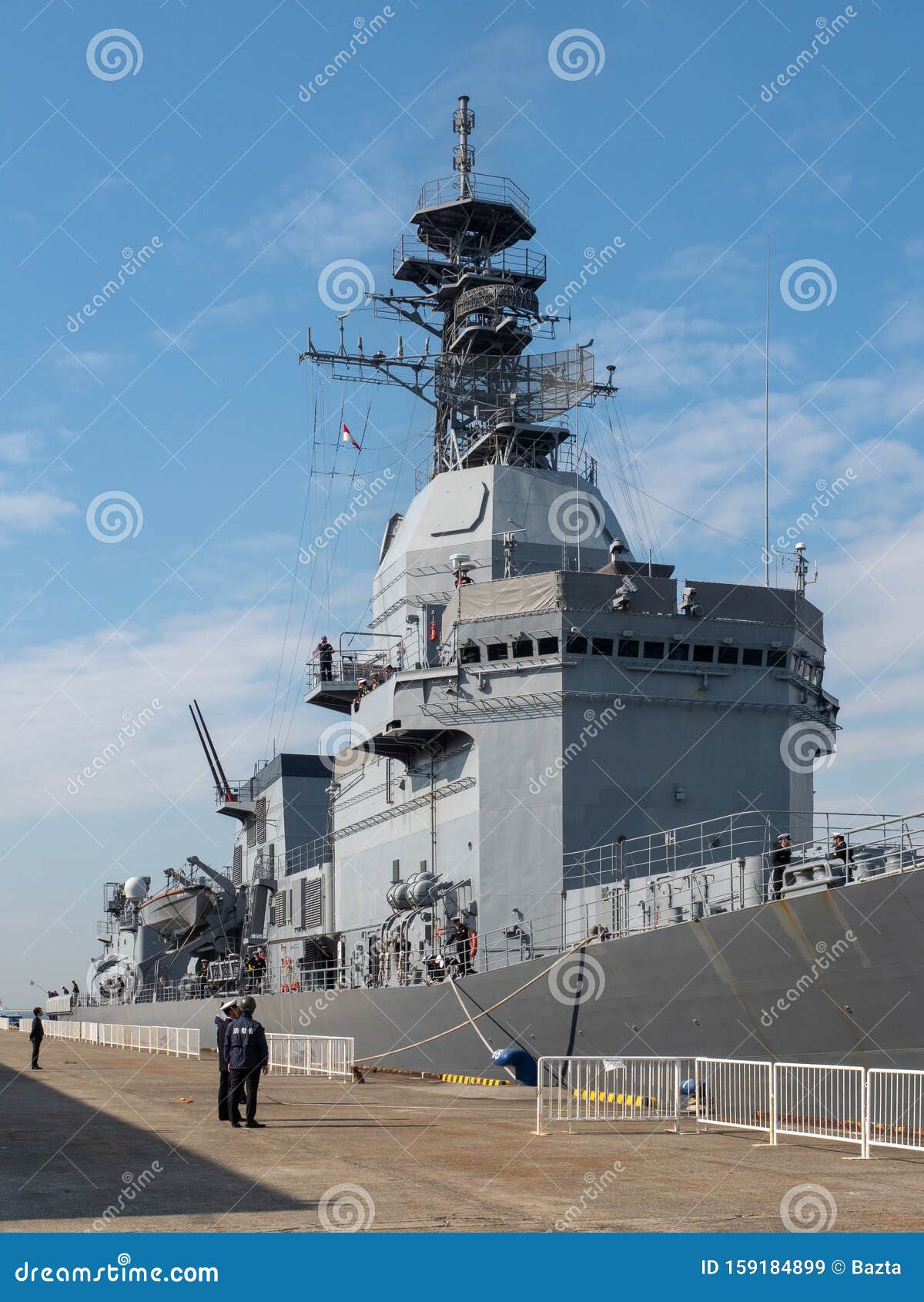 Battleship in Port of Osaka in Japan Editorial Stock Image - Image of ...