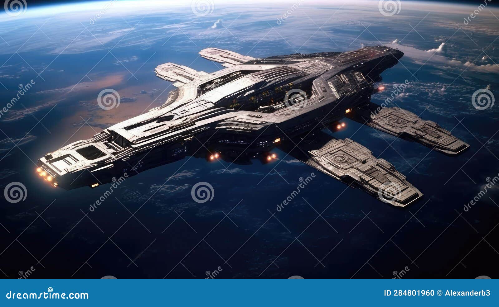 Battleship in Space: Captivating Image of Intergalactic Conflict in ...