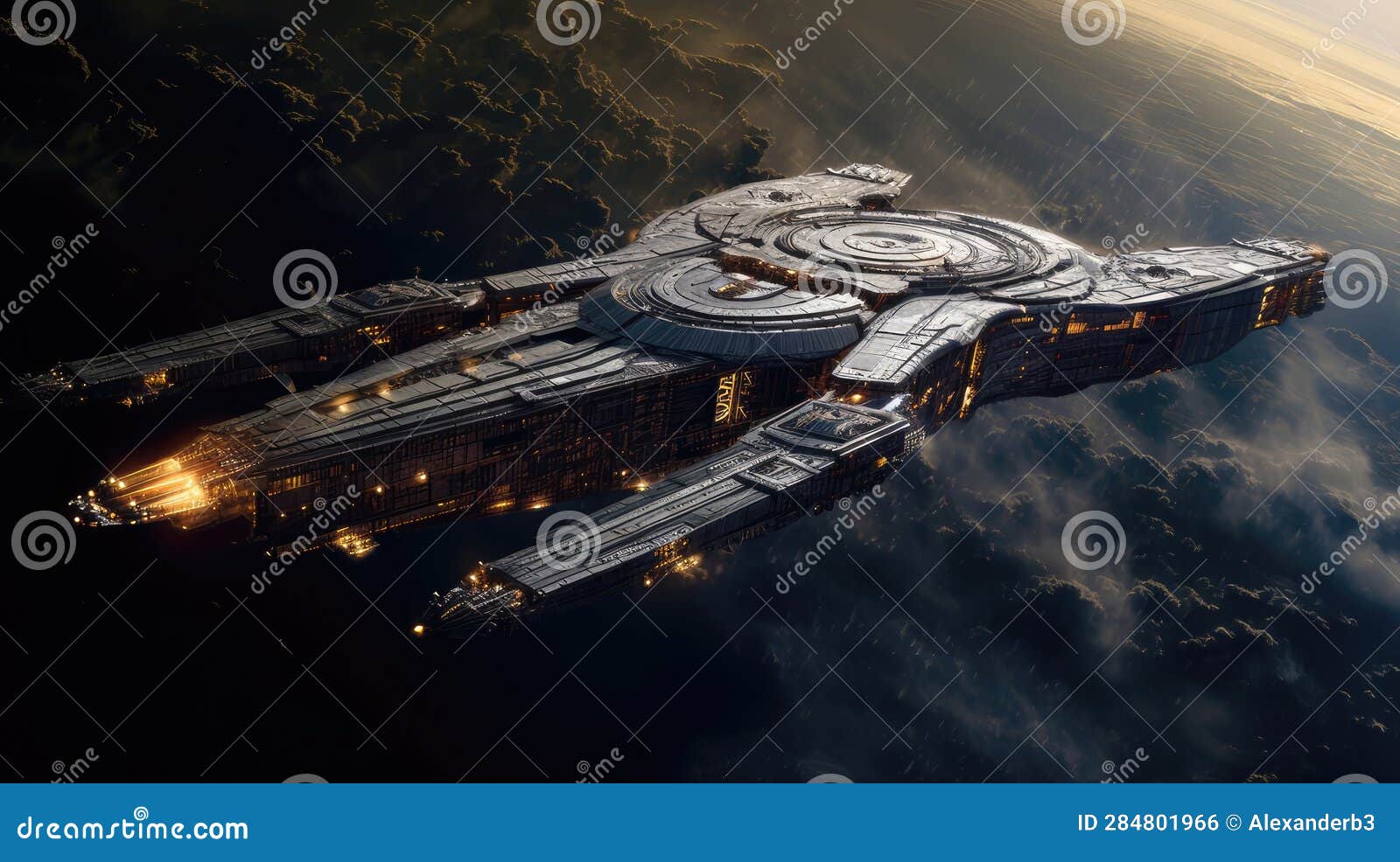 Battleship in Space: Captivating Image of Intergalactic Conflict in ...