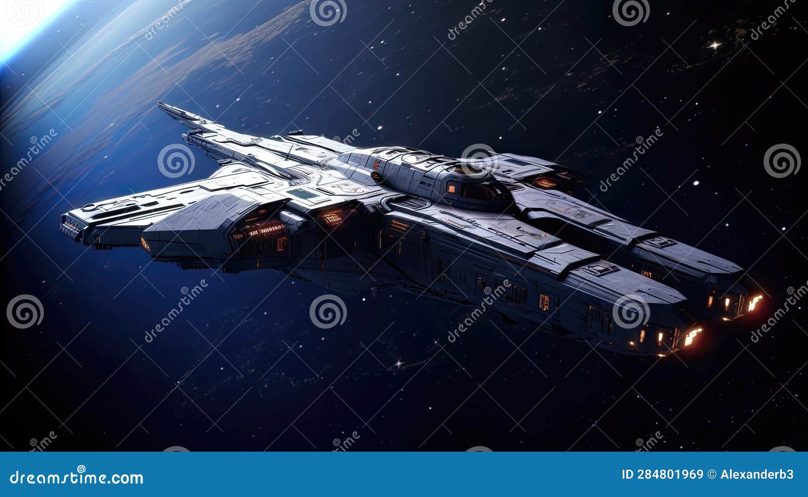 Battleship in Space: Captivating Image of Intergalactic Conflict in ...