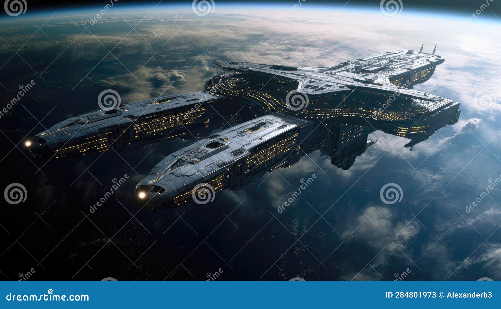 Battleship in Space: Captivating Image of Intergalactic Conflict in ...