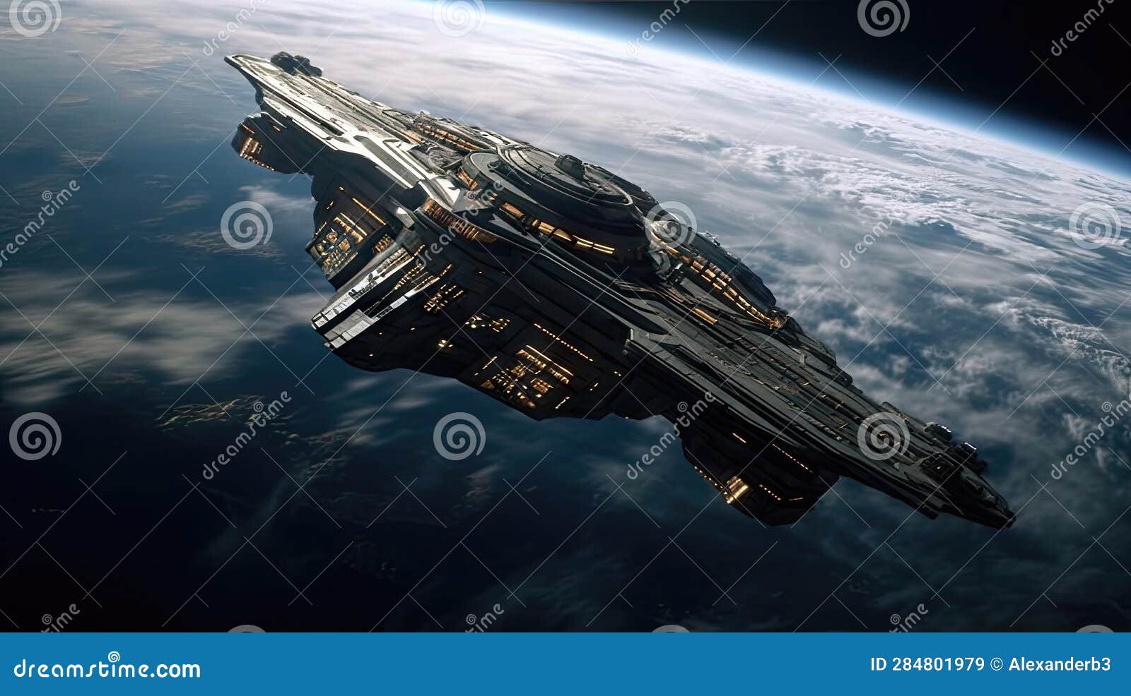 Battleship in Space: Captivating Image of Intergalactic Conflict in ...