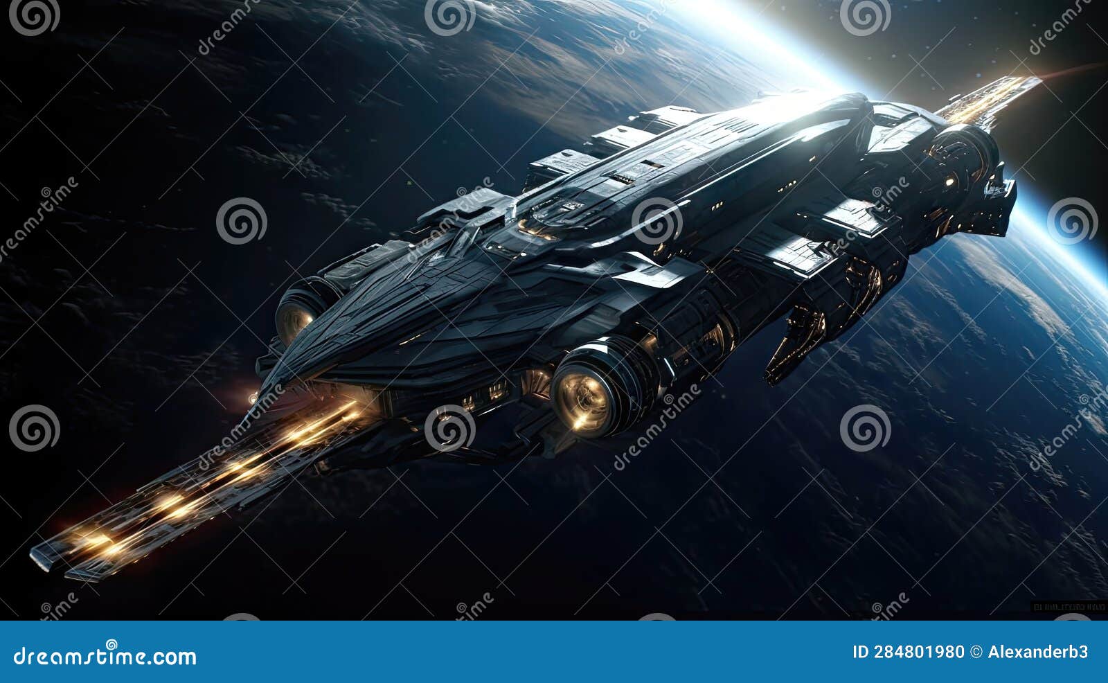 Battleship in Space: Captivating Image of Intergalactic Conflict in ...