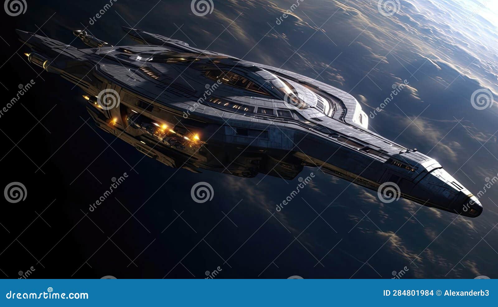 Battleship in Space: Captivating Image of Intergalactic Conflict in ...