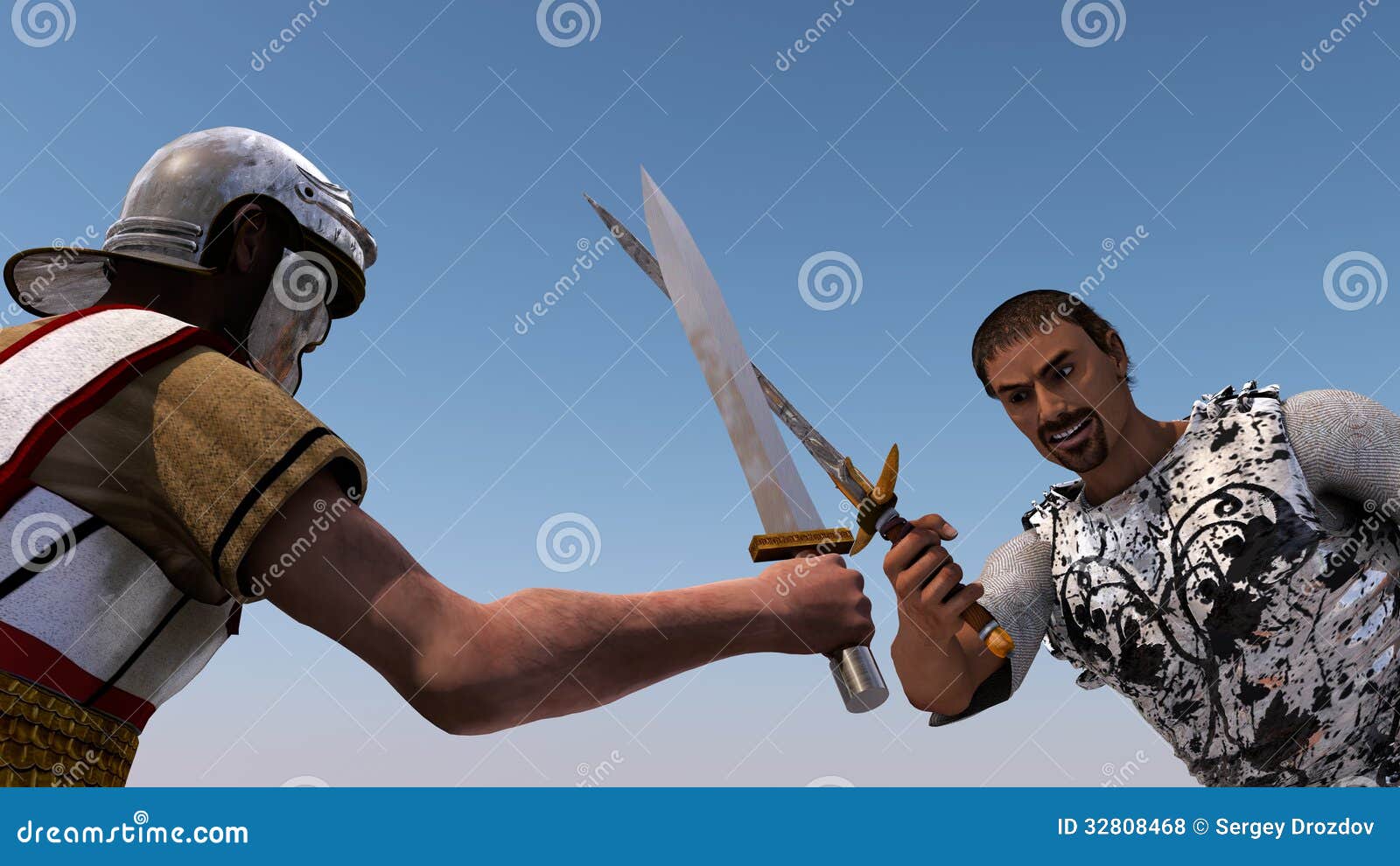 Battling knights stock photo. Image of iron, anger, adversity - 32808468