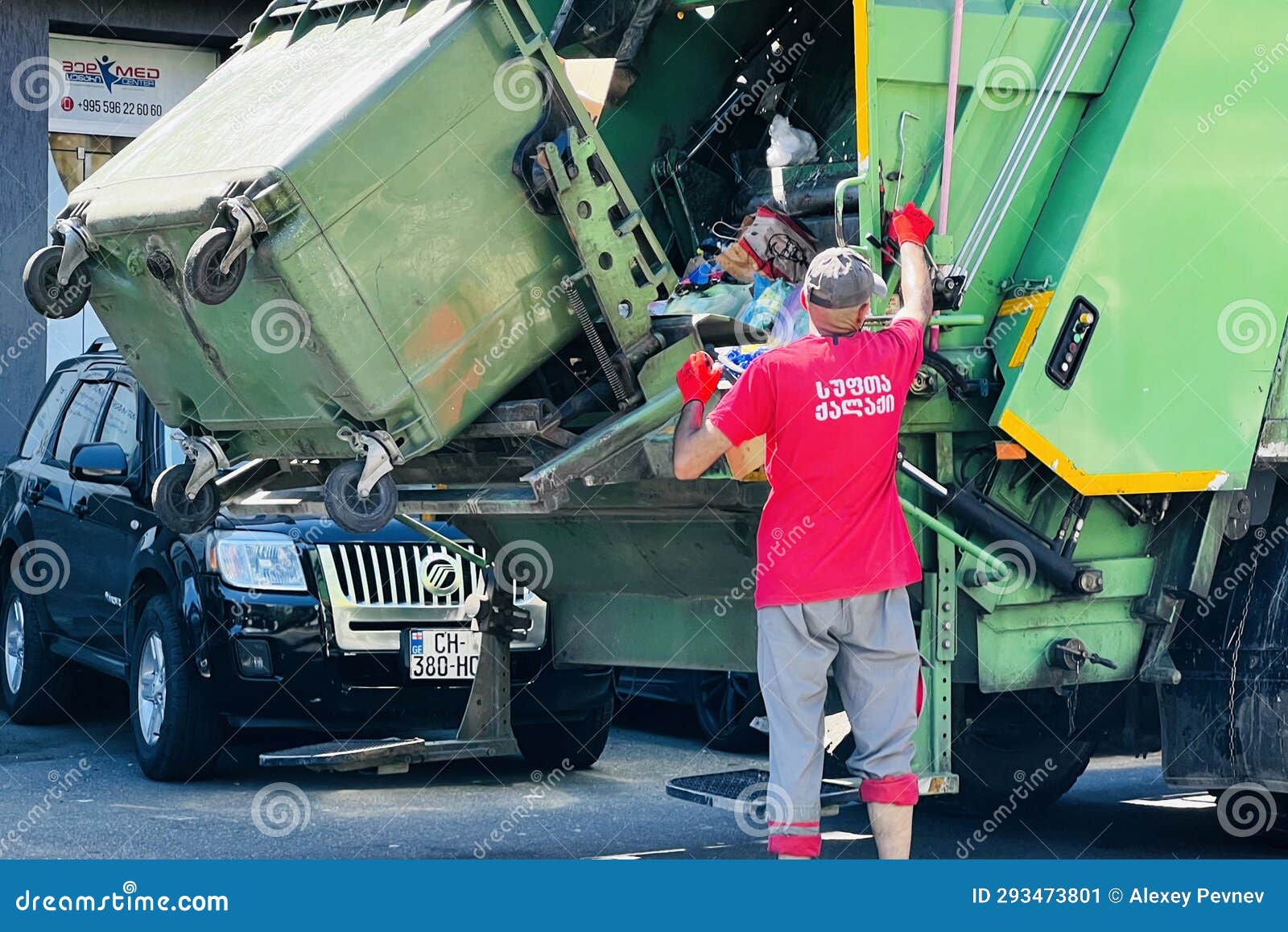 Loading Large White Plastic Bags Full Of Roofing Substrate Onto A ...