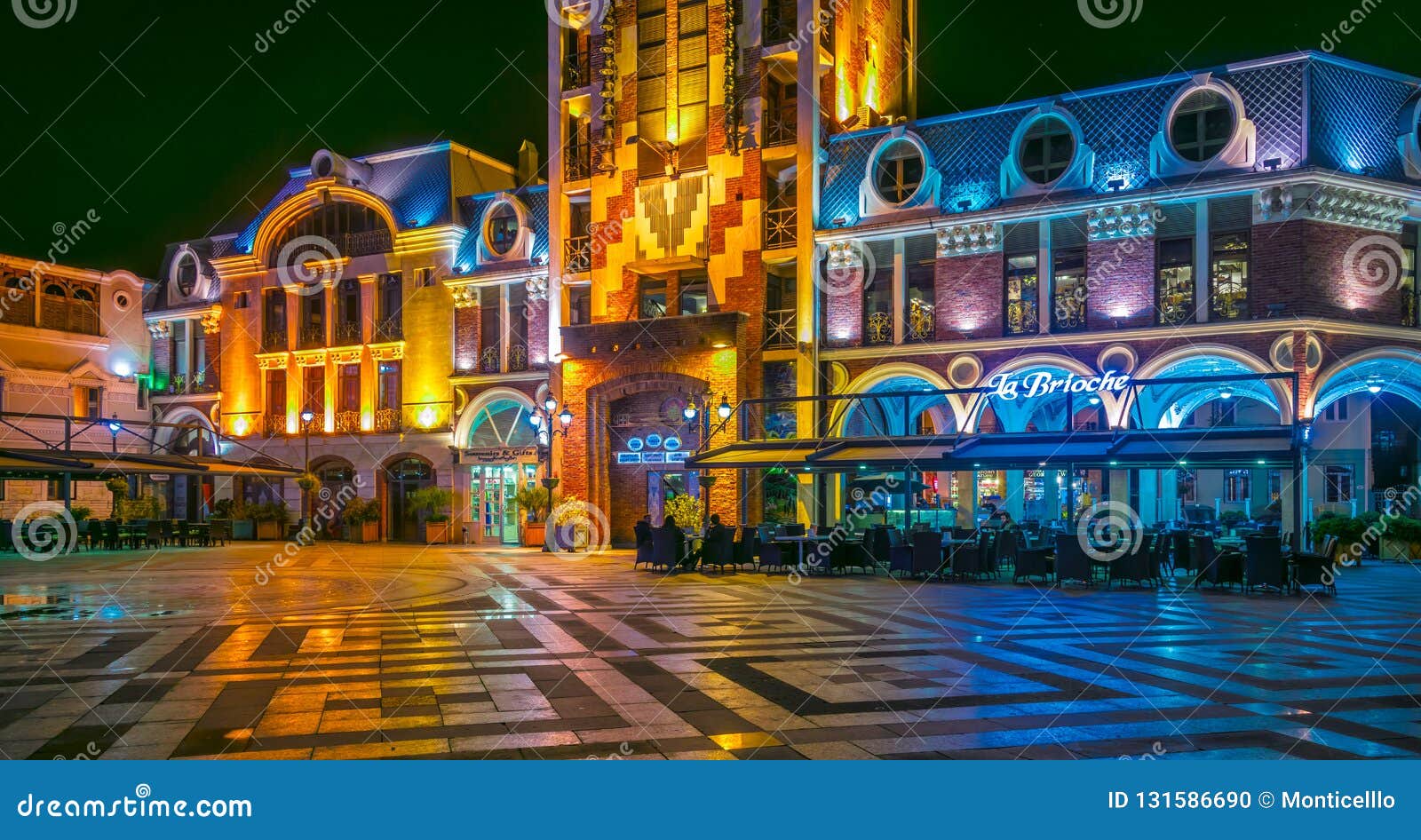 BATUMI, GEORGIA - OCT 28, 2018: Architecture of Batumi Piazza in the ...
