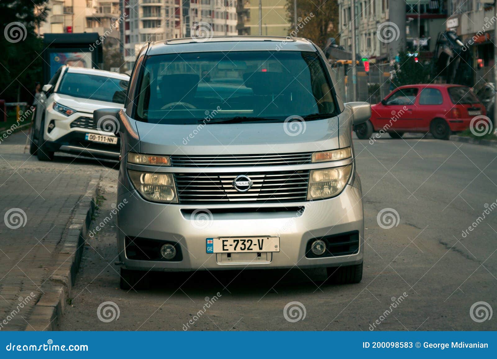 Batumi. Georgia- October 11, 2020:Nissan Minivan on the Streets of ...
